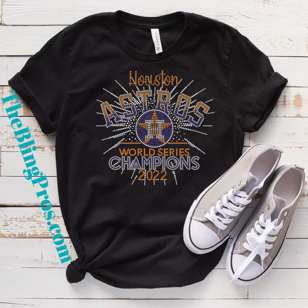 Houston Astros 2022 World Series Champions Rhinestone Ladies Relaxed C ...